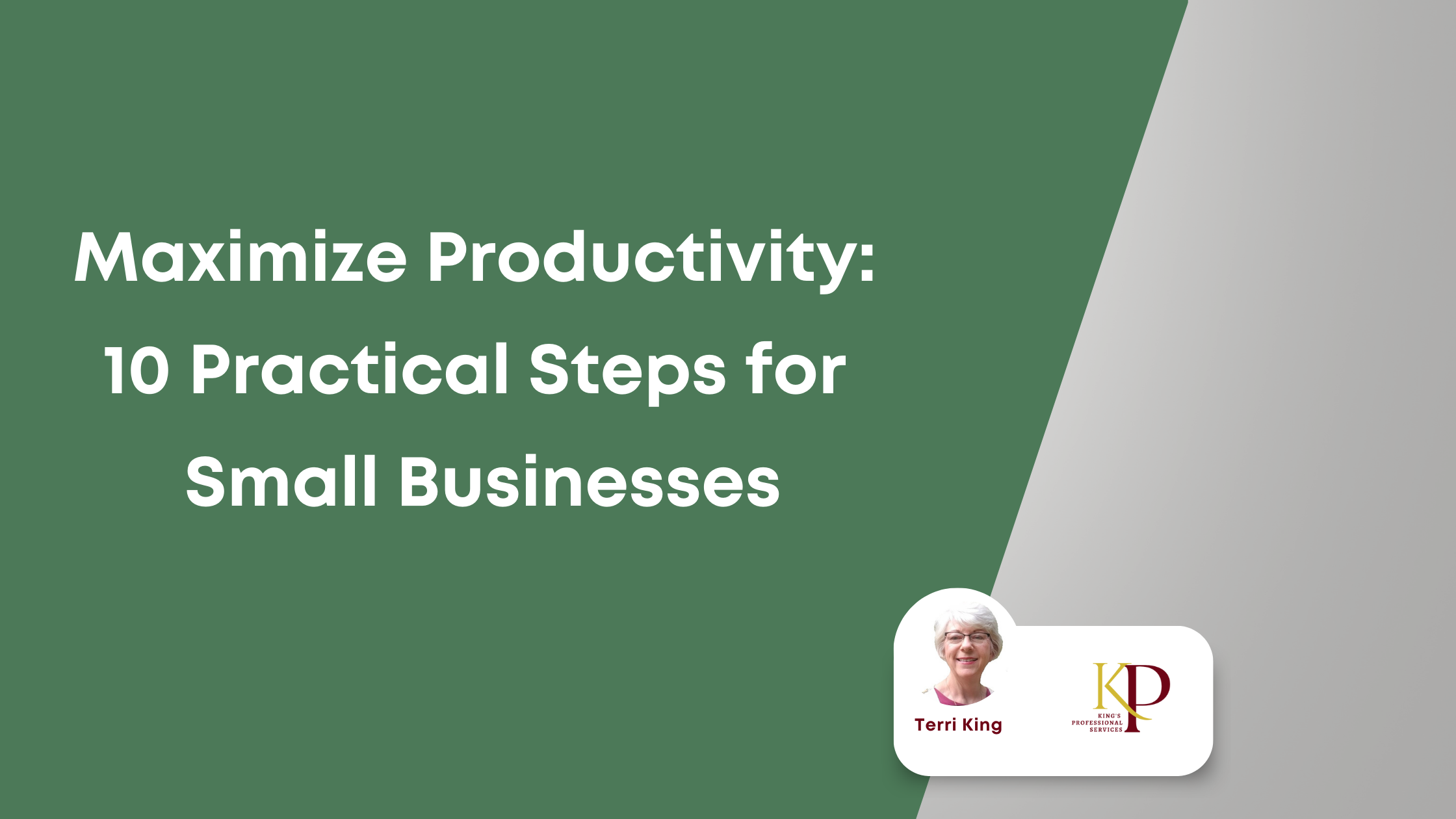 Maximize Productivity: 10 Practical Steps for Small Businesses – KPS ...