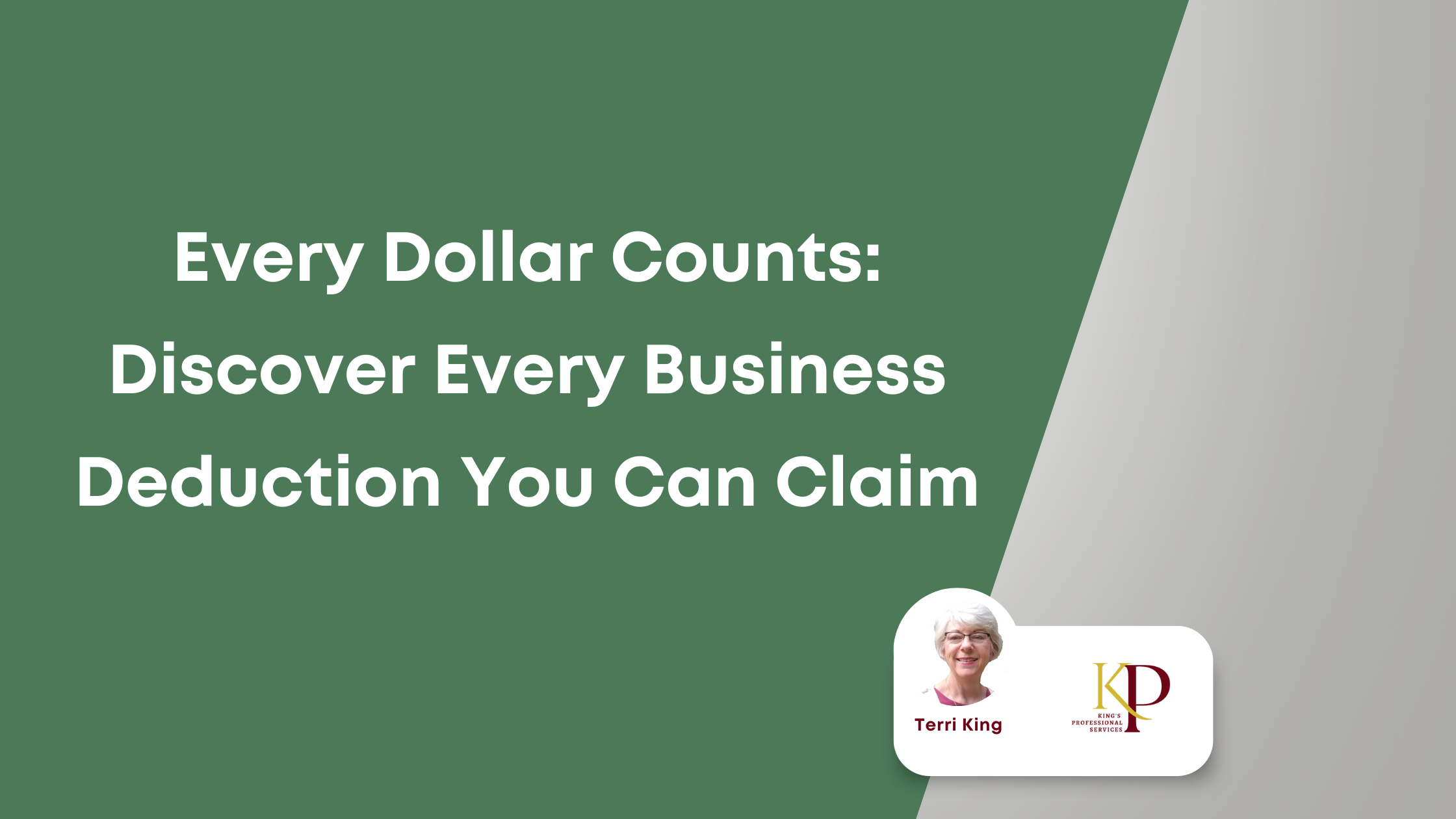 Every Dollar Counts – KPS Bookkeeping